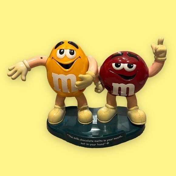 Accents | Mms Candy Dispenser Yellow And Red Mm Melts In Your Mouth Not ...